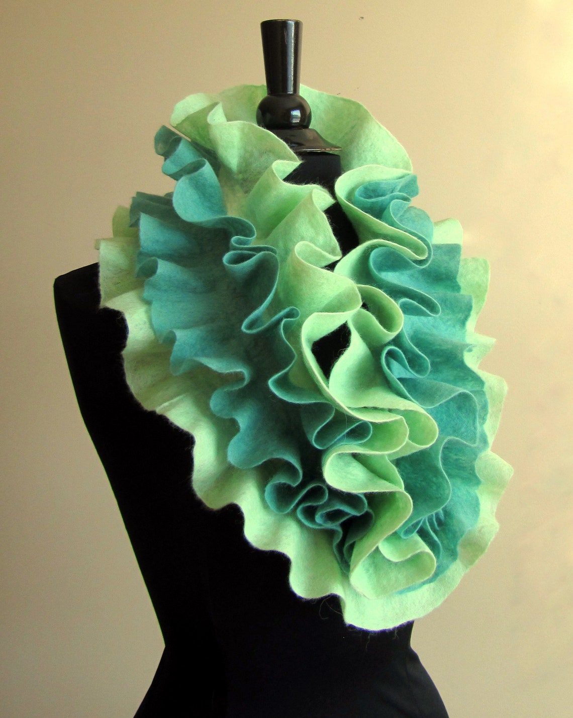 PDF Felting Tutorial. Felted Double Ruffle Infinity Scarf - Etsy