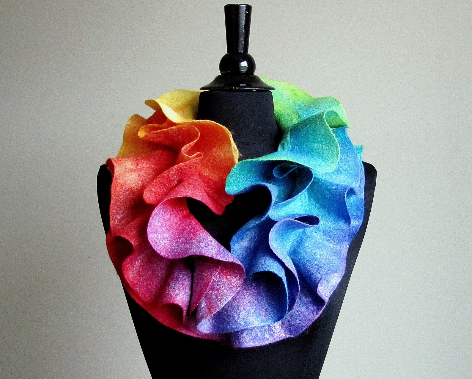 PDF Felting Tutorial. Felted Double Ruffle Infinity Scarf - Etsy