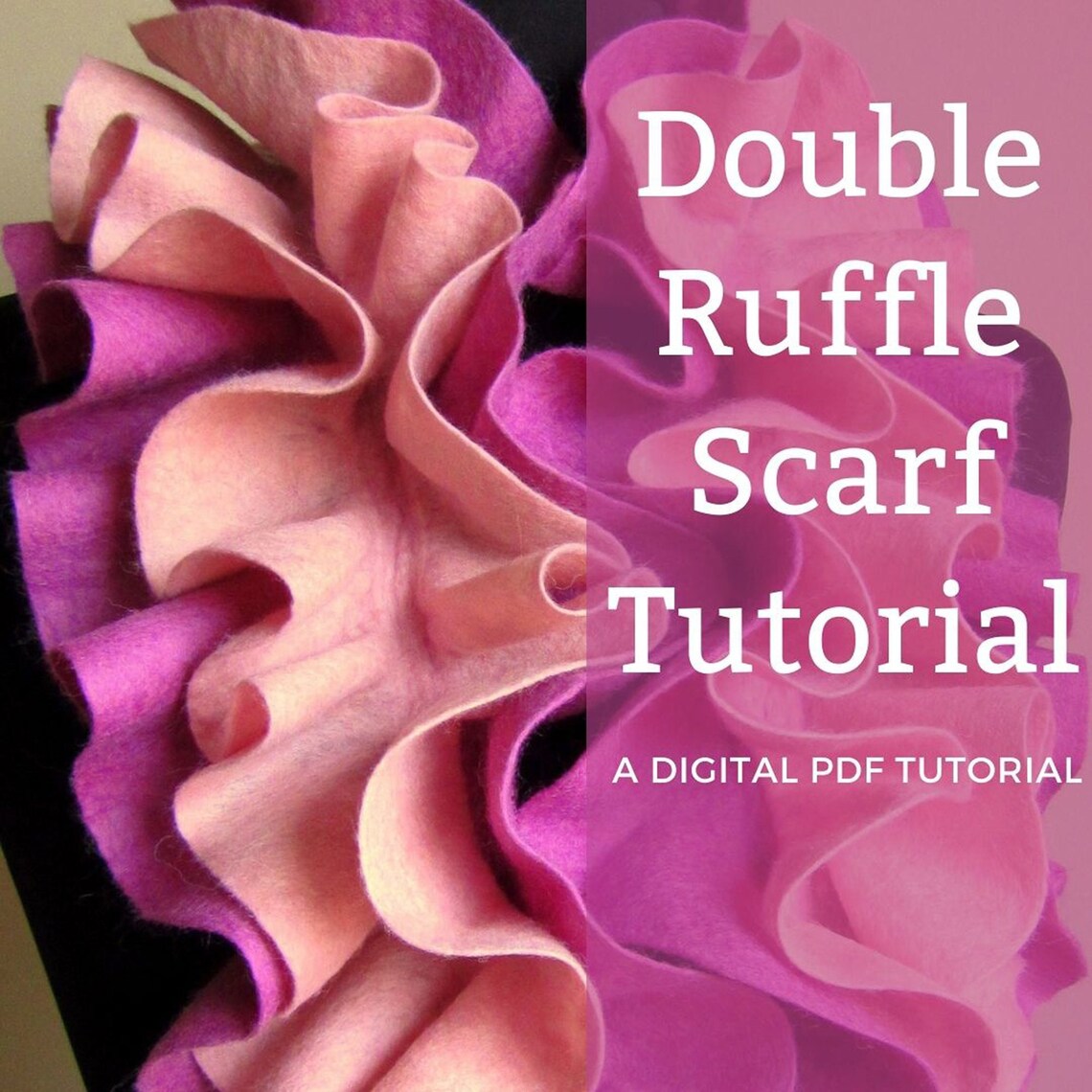 PDF Felting Tutorial. Felted Double Ruffle Infinity Scarf - Etsy