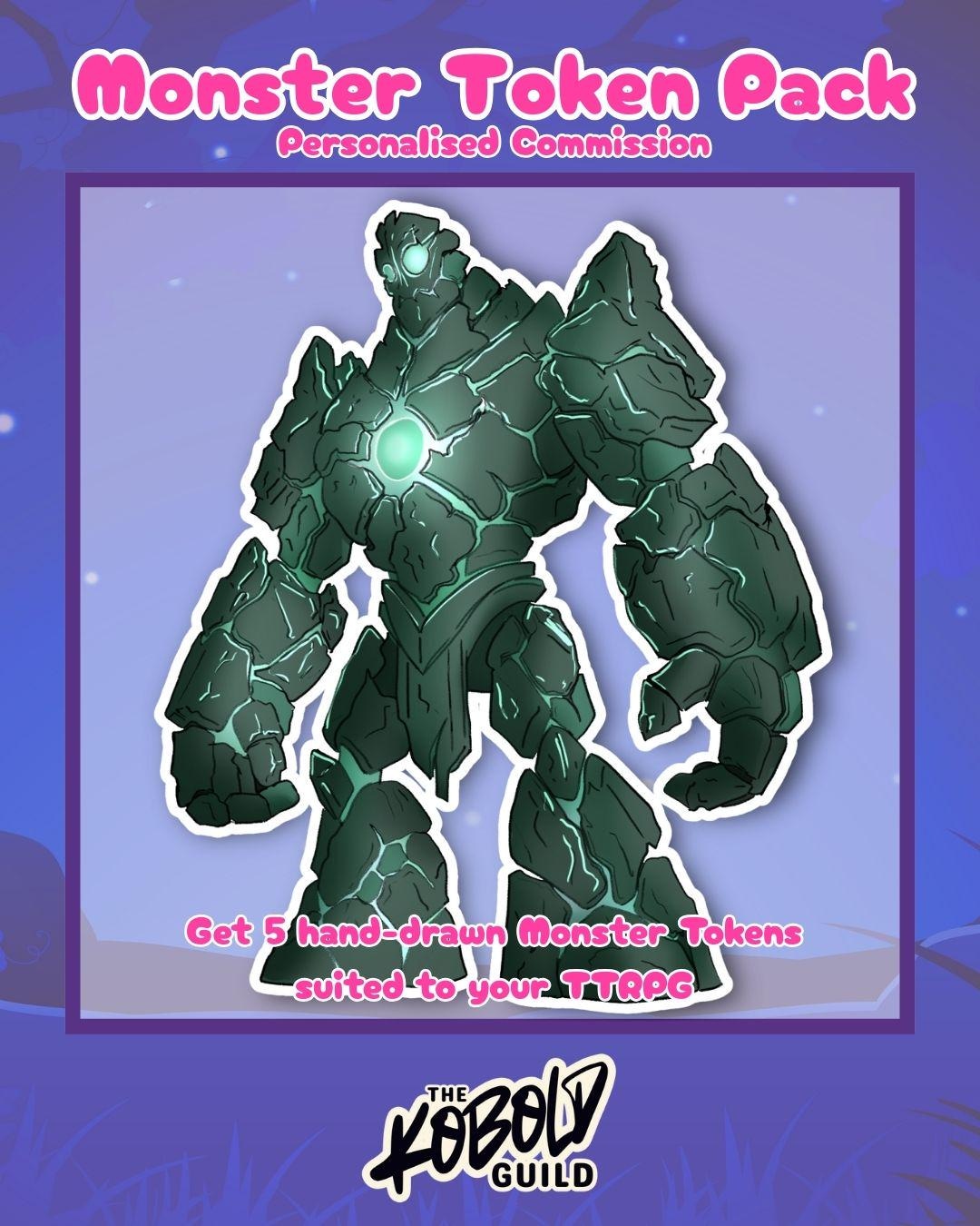 Custom Monster Tokens | 5 Digital and Printable Token Pack | D&D and ...