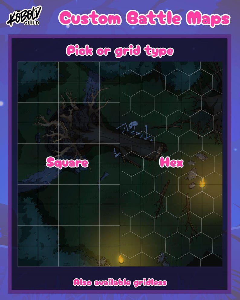 Custom Medium Battle Map (up to 35x35 Grid) | VTT and Printable | Dnd ...