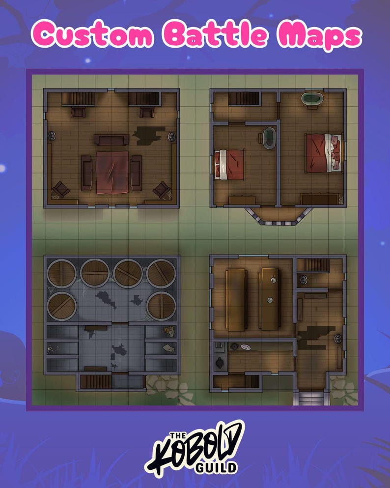 Custom Medium Battle Map (up to 35x35 Grid) | VTT and Printable | Dnd ...