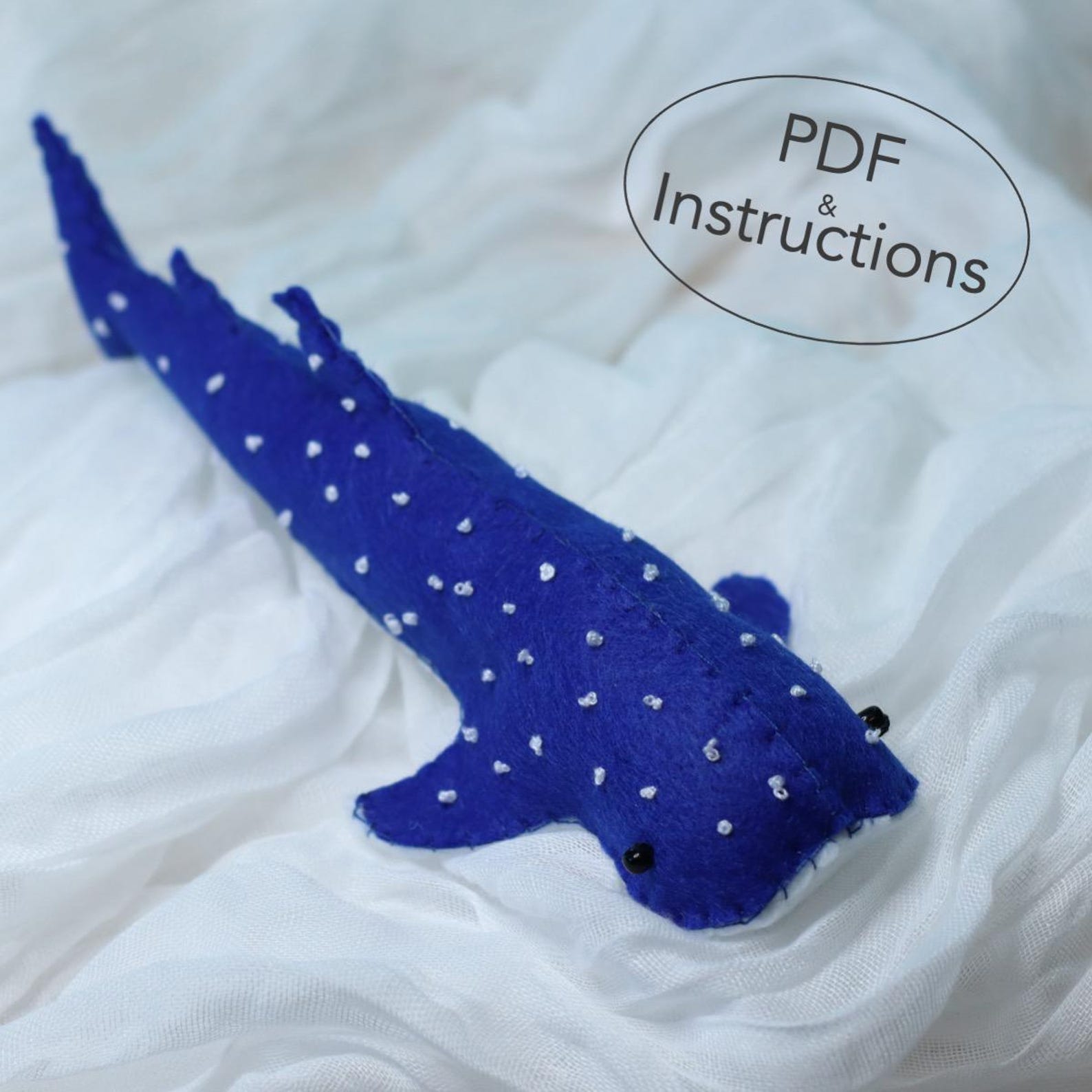 Whale Shark Sewing Pattern | Simple Instructions Digital PDF Pattern ...
