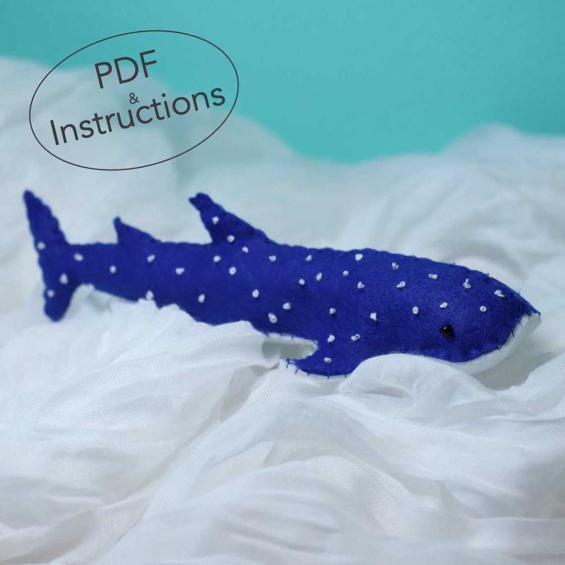 Whale Shark Sewing Pattern | Simple Instructions Digital PDF Pattern ...