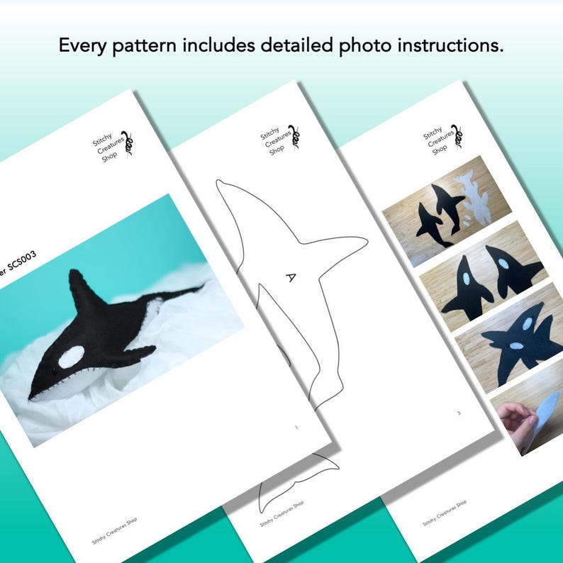 Hammerhead Shark Sewing Pattern | Simple Instructions Digital PDF ...