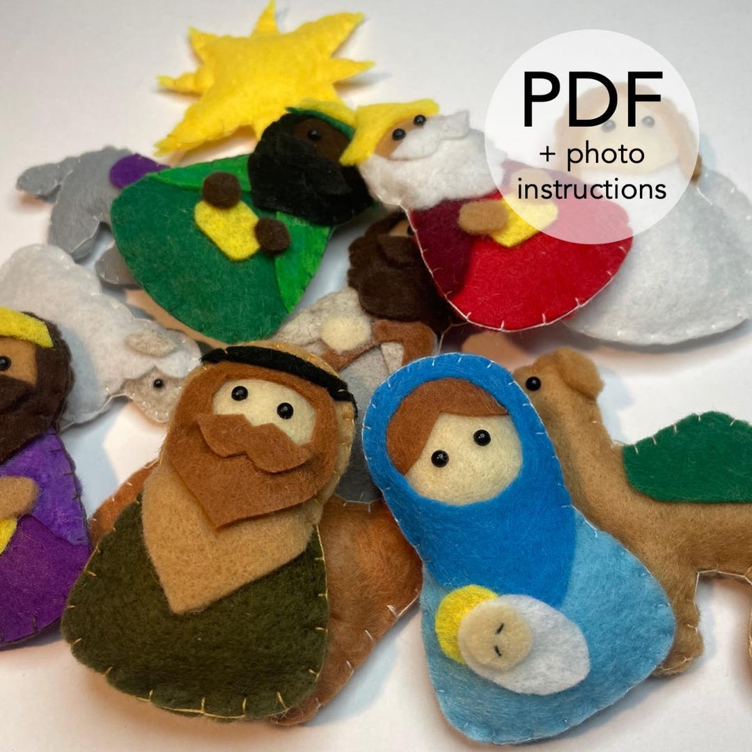 Christmas Nativity Scene Sewing Pattern | Simple Instructions PDF Gift ...
