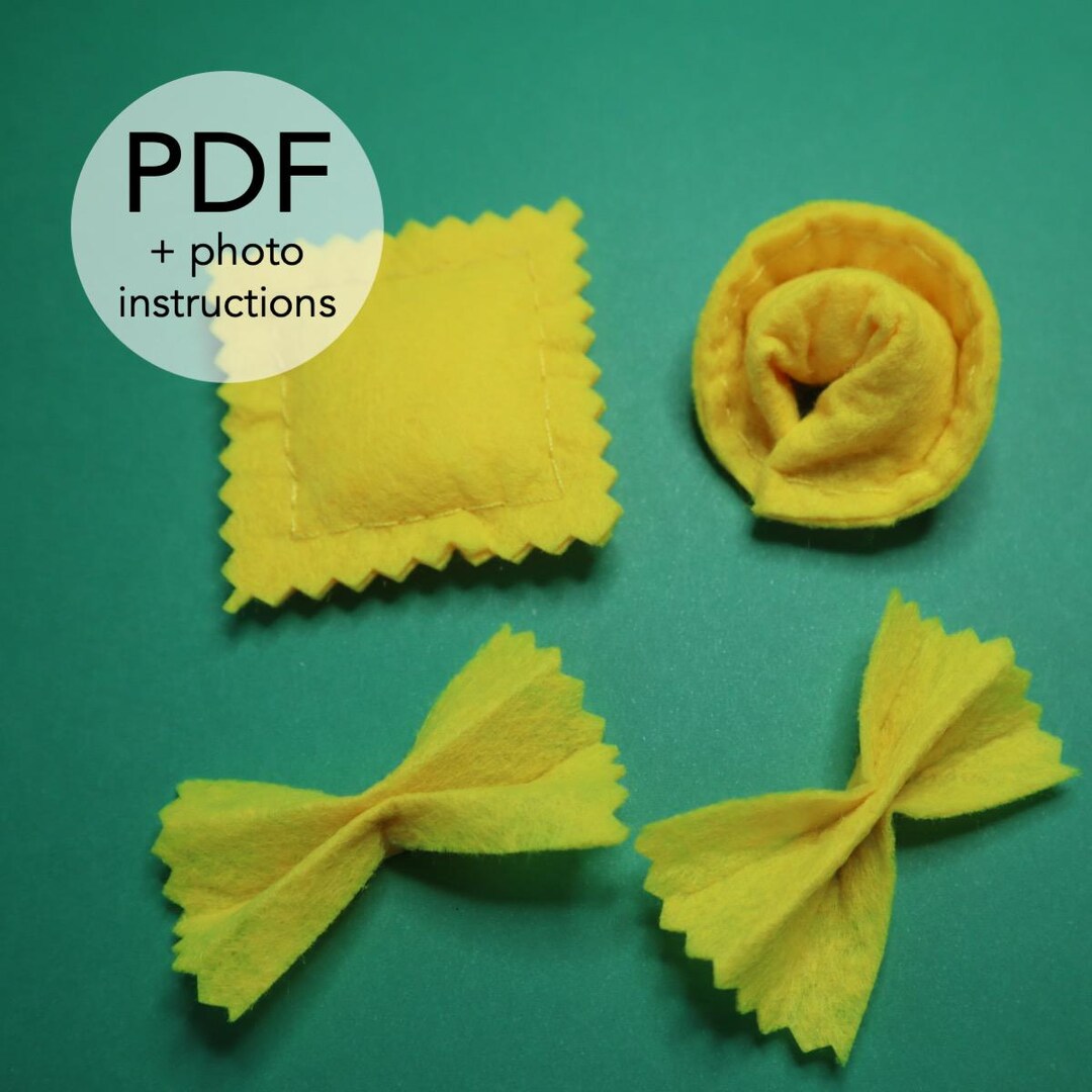 Pasta Set Sewing Pattern | Simple Instructions Digital PDF Gift ...