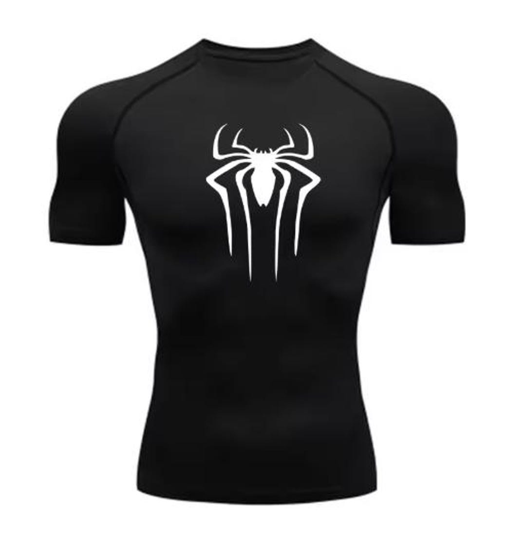 Mens Superhero Compression Shirt Quick-dry Athletic Gym & Running Tee ...