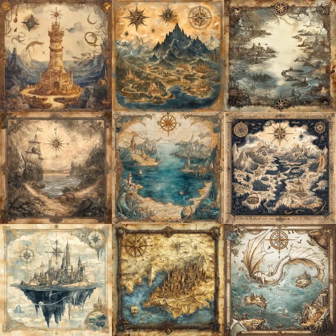 Midjourney Fantasy Map Art Prompt, Illustrated World Maps, Dnd Adventure Cartography - Etsy