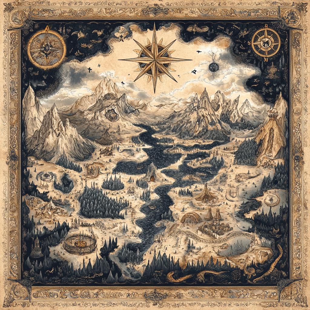 Midjourney Fantasy Map Art Prompt, Illustrated World Maps, Dnd Adventure Cartography - Etsy