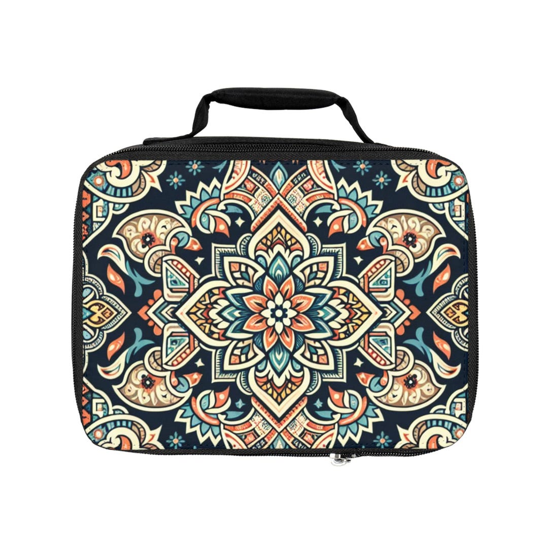 Retro Lunch Bag, 70s Indi Lunch Box Design, Vintage Style Insulated ...