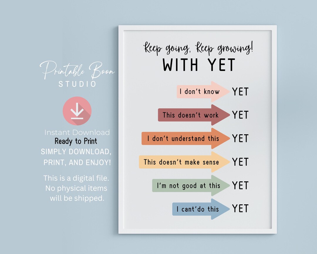 The Power of yet Poster Therapy Office Decor DBT Poster Boho Classroom ...
