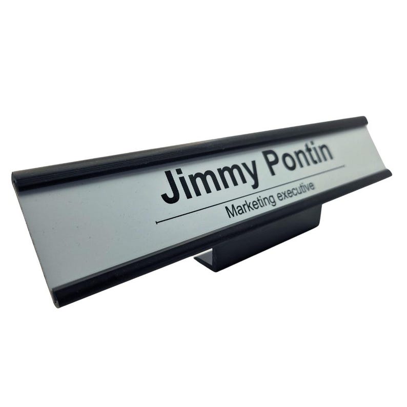 Name Plate Holder for Computer Screens With a Customizable Metal Insert ...