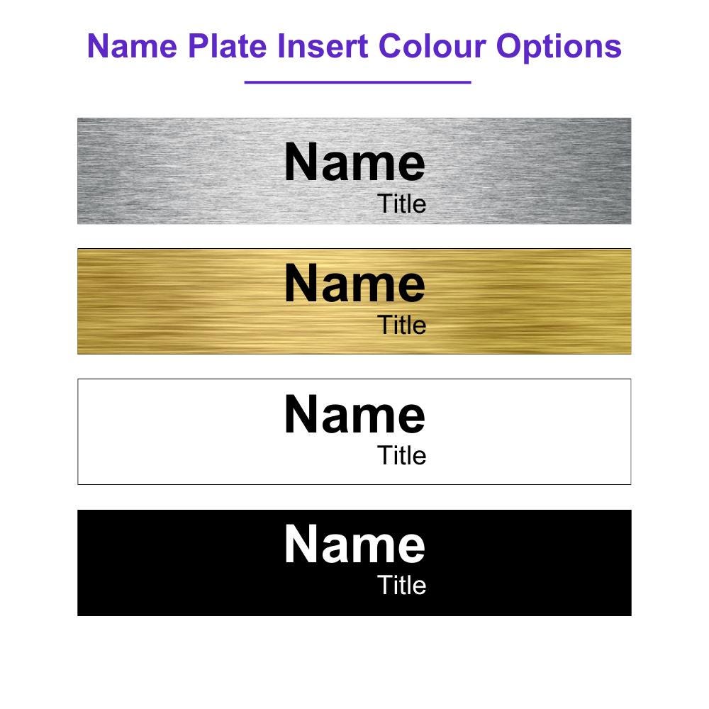 Name Plate Holder for Computer Screens With a Customizable Metal Insert ...