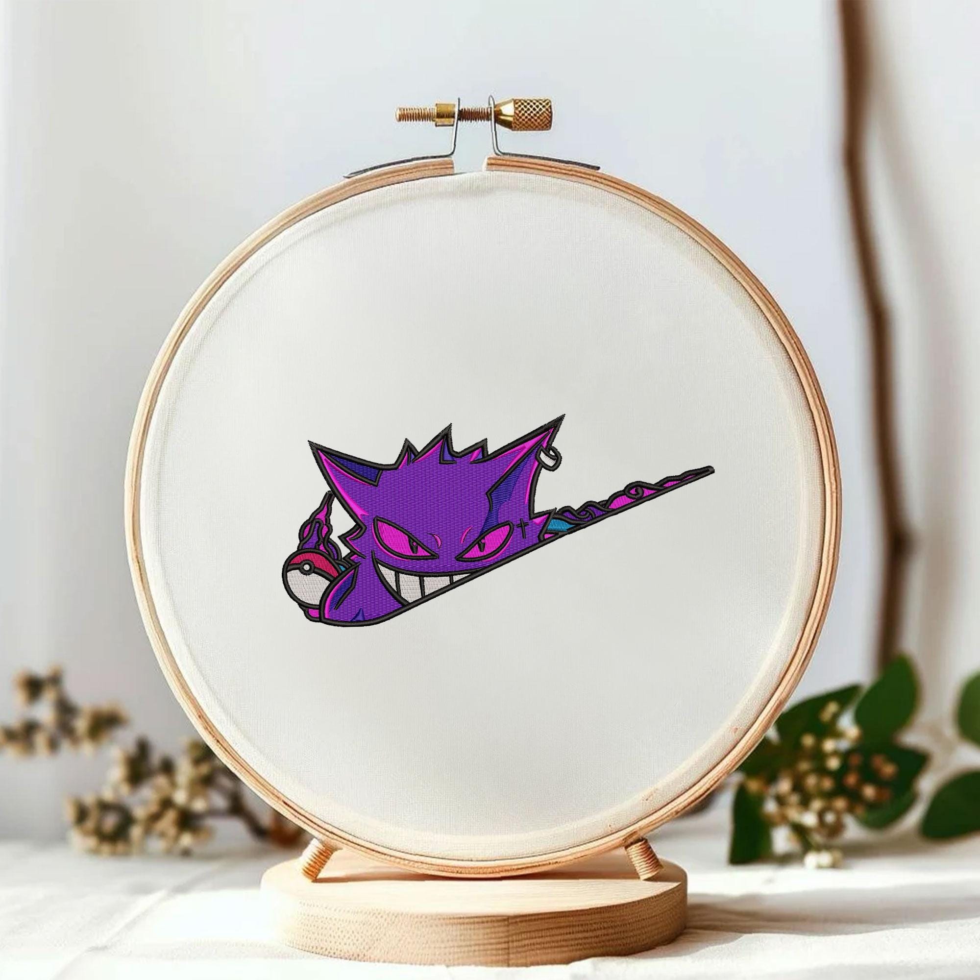 Embroidery Design Pokemon, Embroidery File Pokemon Gengar, Machine ...