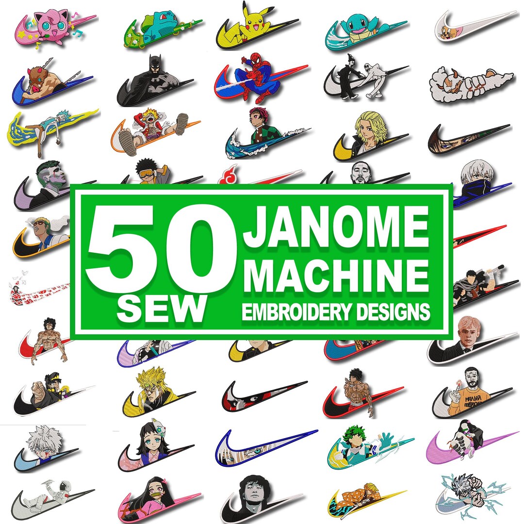 50 Anime Embroidery Designs SEW Format for Janome Machines - Etsy