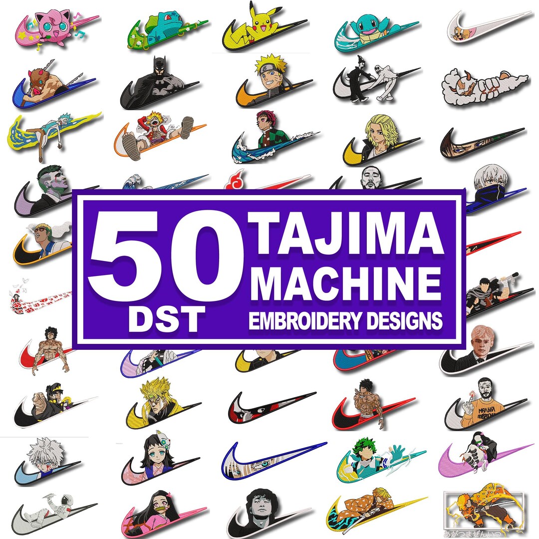 50 Anime Embroidery Designs DST Format for Tajıma Machines - Etsy