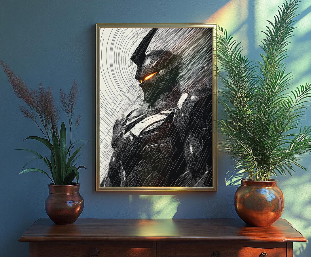 Mecha Warrior Art Print - Anime Wall Art - Mecha Poster - Gundam Art ...