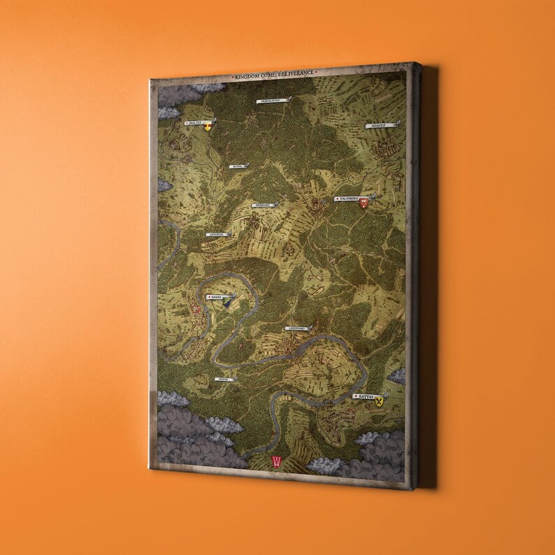 Medieval Bohemia Map Canvas Print: Kingdom Come Deliverance Inspired - Etsy