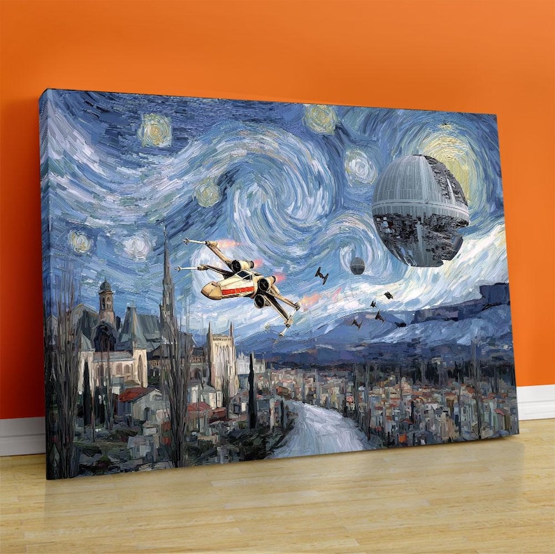 Star Wars Van Gogh “A Starry Wars Night” Giclée Art Print – Sci-fi Wall ...