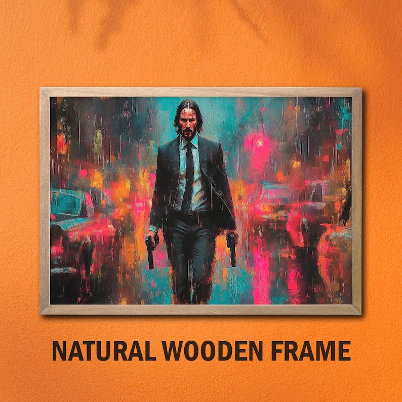 John Wick Canvas Art Print | Baba Yaga Painting | Action Wall Decor - Etsy