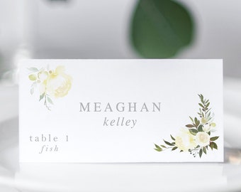 Yellow Place Card | Etsy