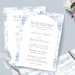 PRINTABLE French Blue Toile Borders for 5 X 7 Invitations, Blue Toile ...