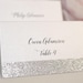 Silver Glitter Wedding Place Cards, Silver Place Card, Seating Cards ...