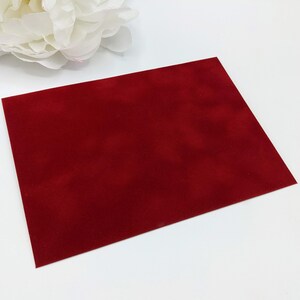 RED Velvet Envelopes, A7 Euro Flap Velvet Wedding Envelopes, 5.25 X 7. ...