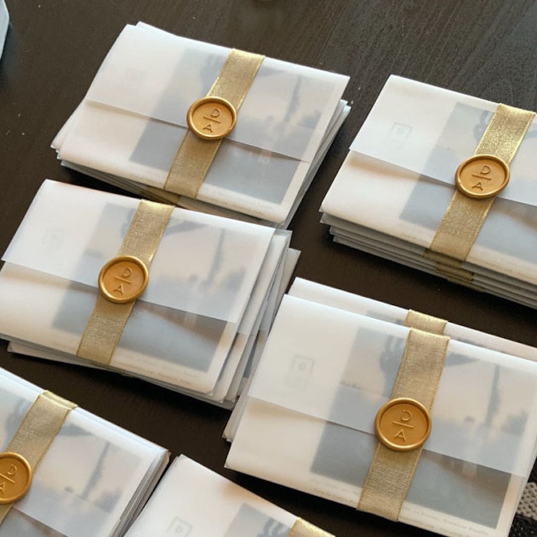 Vellum Jackets for 5 X 7 Wedding Invitations, DIY Wedding Invitation ...