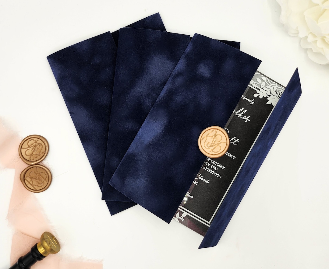 Navy Velvet Wrap for 5 X 7 Invitations, Velvet Wedding Jackets, Velvet ...
