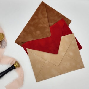 RED Velvet Envelopes, A7 Euro Flap Velvet Wedding Envelopes, 5.25 X 7. ...