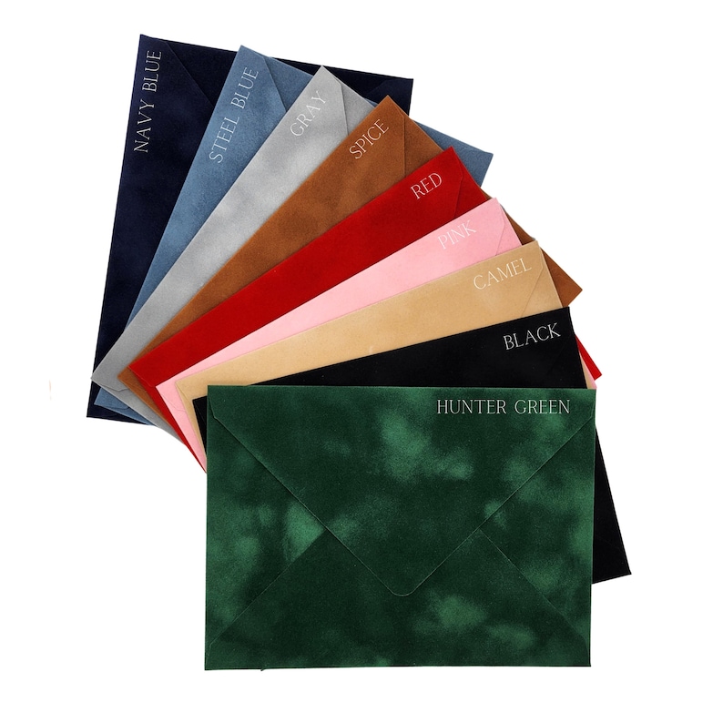 French Blue Velvet Envelopes for 5 X7 Invitations A7 Velvet - Etsy