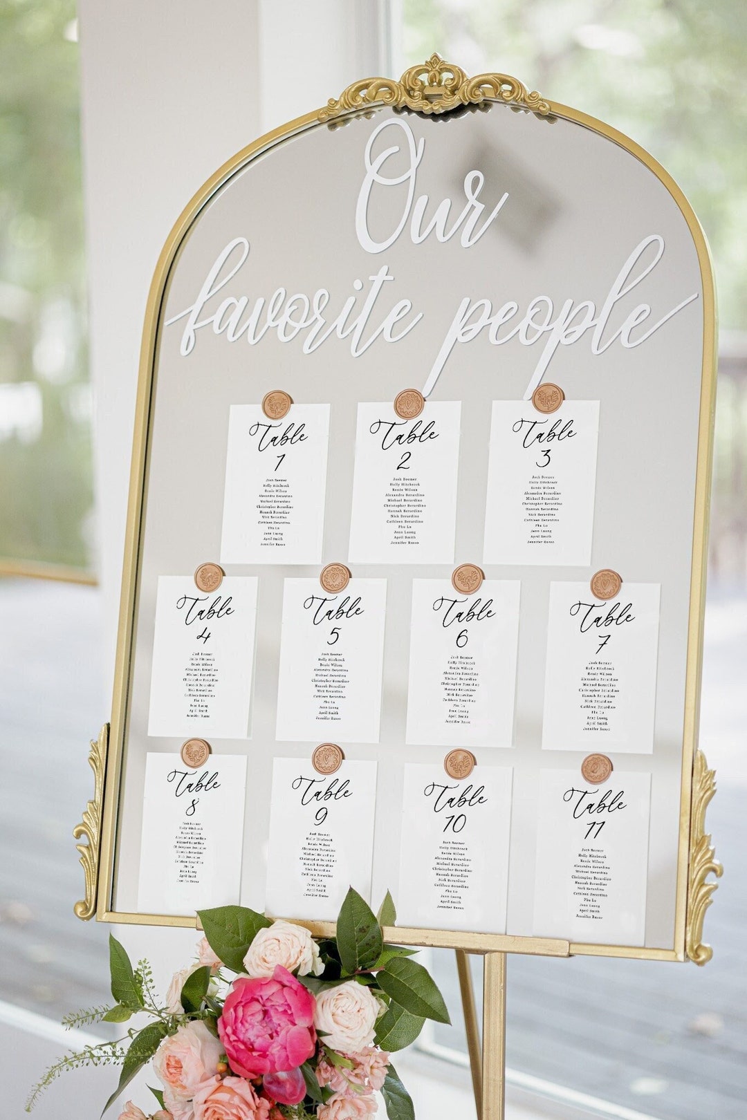 Minimal Table Seating Sign, Wedding Seating Chart Sign by Table Number ...