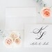 Monogram Thank You Cards, Personalized Wedding Stationery, Folded Note ...