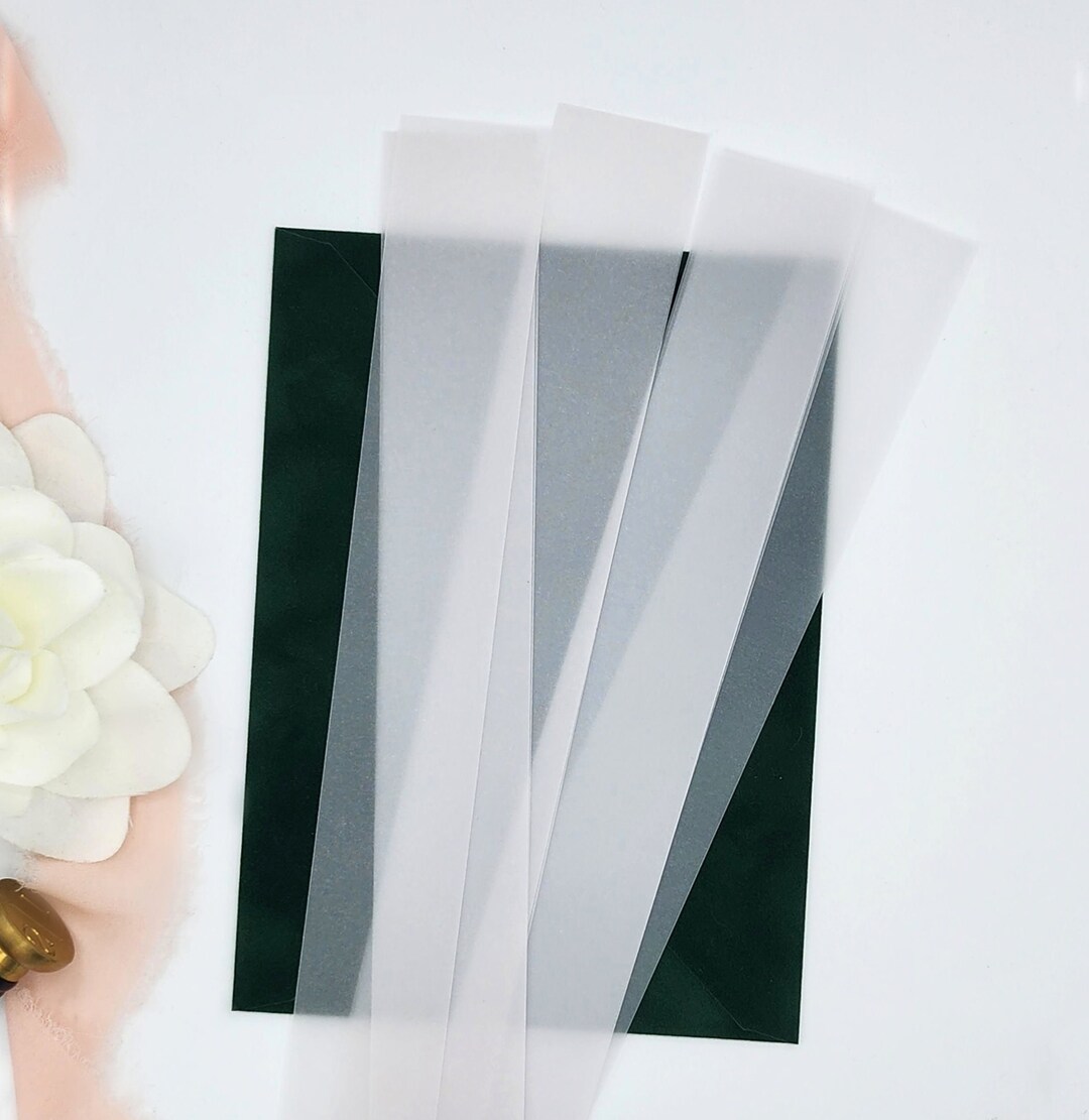 Vellum Paper For Invitations 120-Pack Vellum Belly Bands - Clear ...