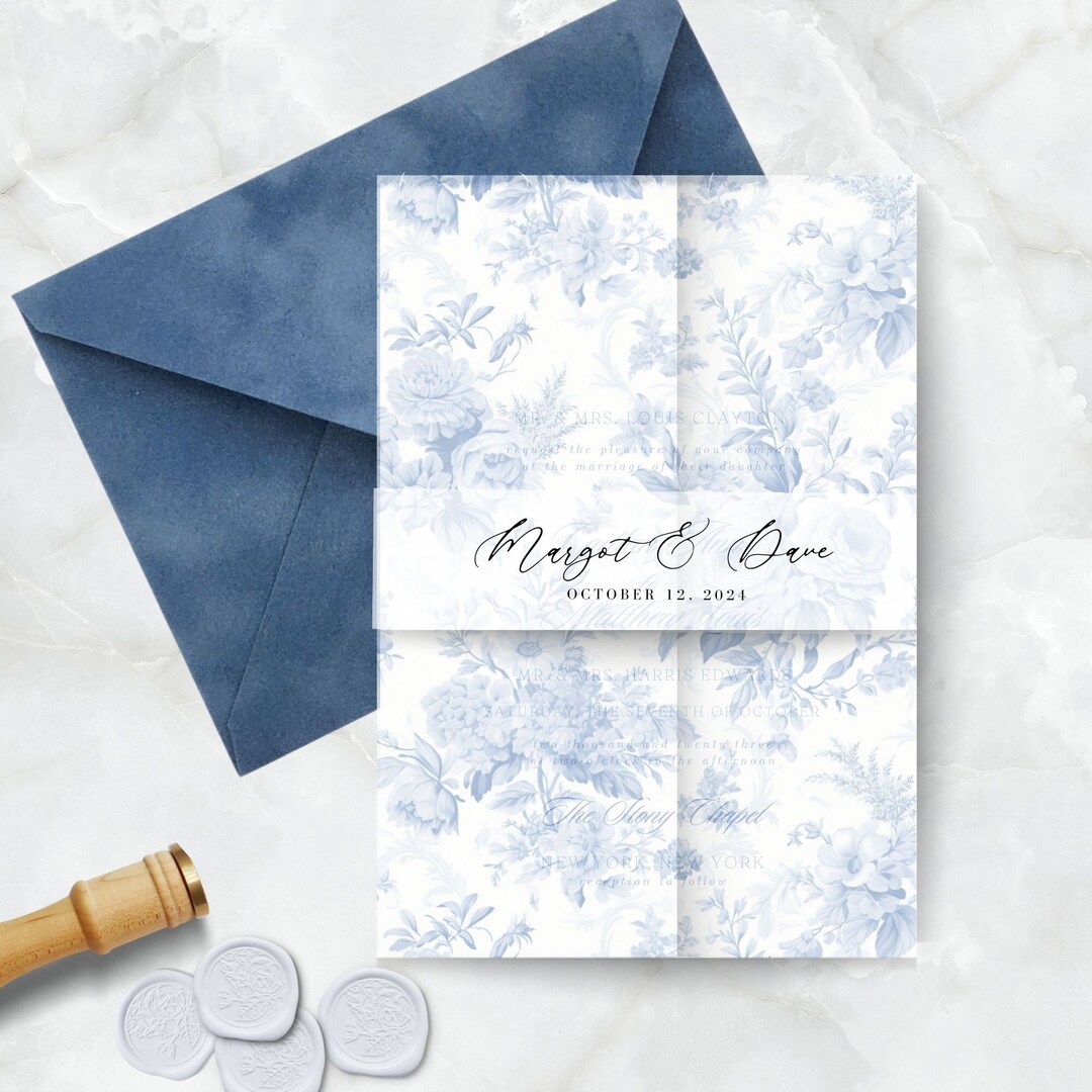 DIY Belly Band Design for 5 X 7 Invite, Editable Bellyband Template ...