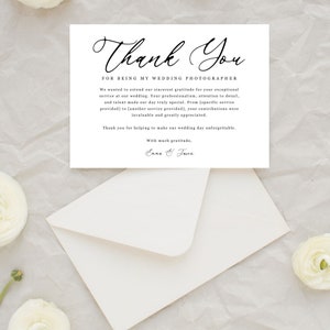 Editable Vendor Thank You Cards Template, Thank You Cards Wedding ...
