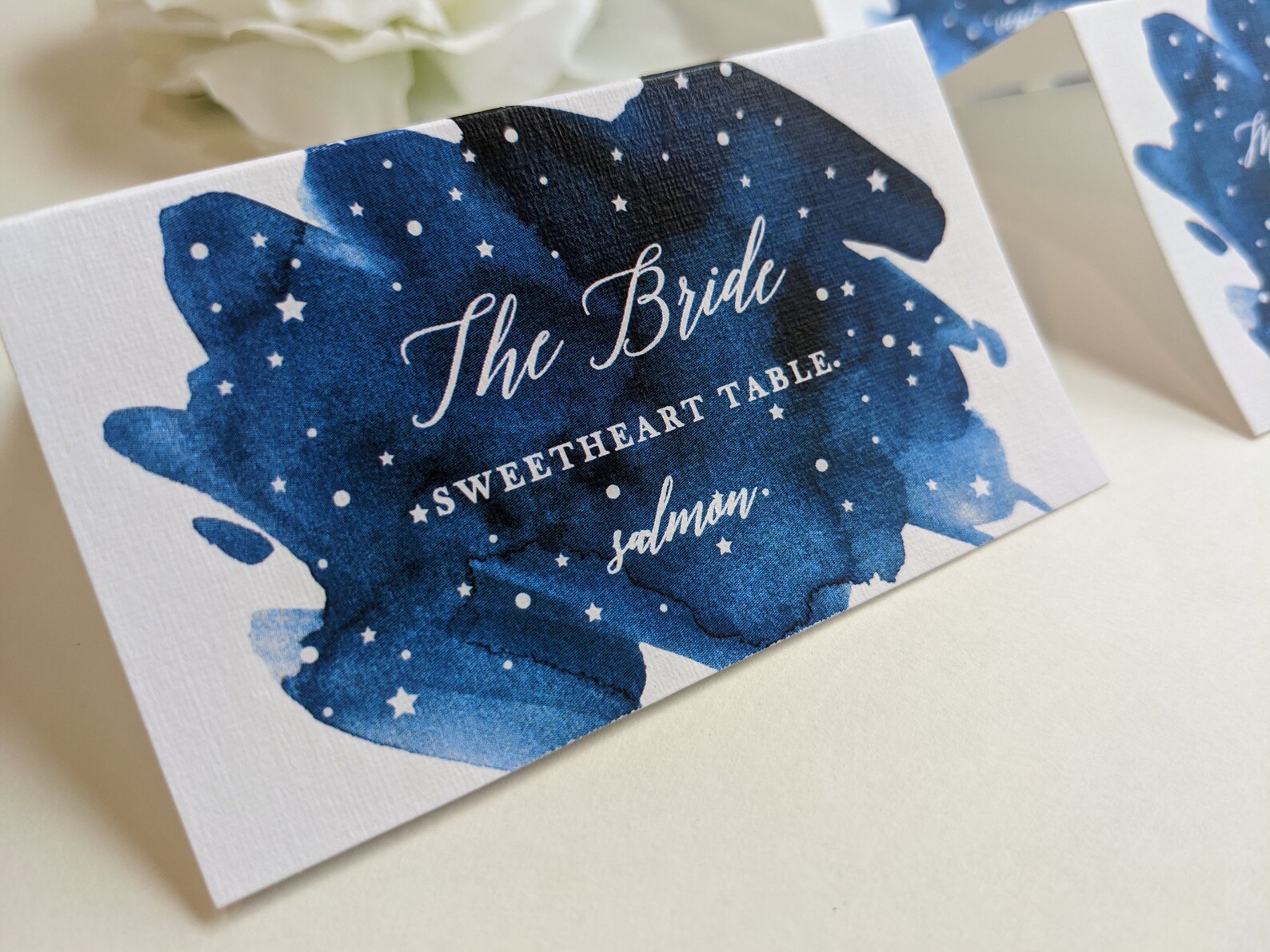 Starry Night Seating Cards Place Card With Meal Choice - Etsy