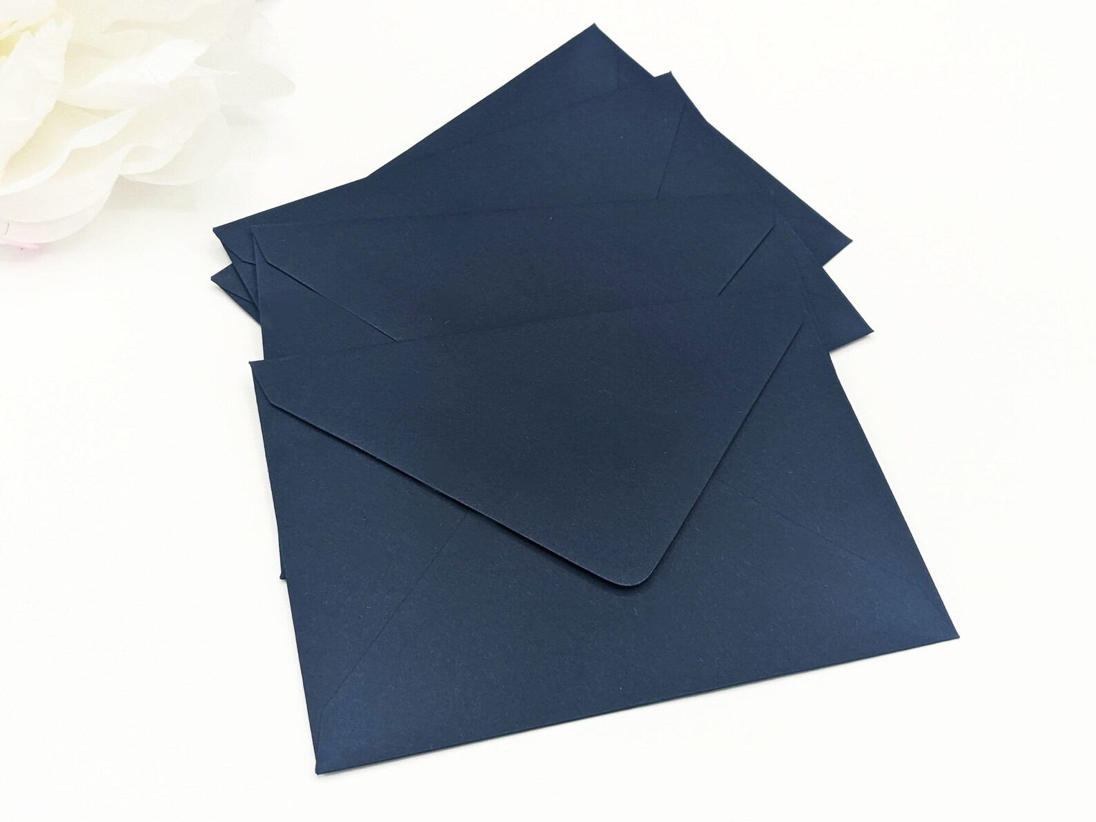 25 Navy RSVP ENVELOPES for Wedding Invitations, 4 Bar Matte Envelope ...