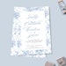 French Blue Toile Borders for 5 X 7 Invitations, Blue Toile Wedding ...