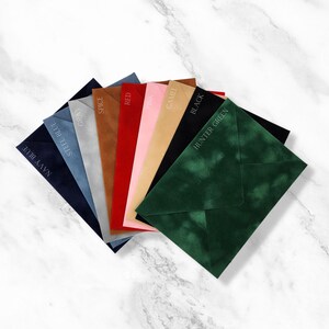 RED Velvet Envelopes, A7 Euro Flap Velvet Wedding Envelopes, 5.25 X 7. ...
