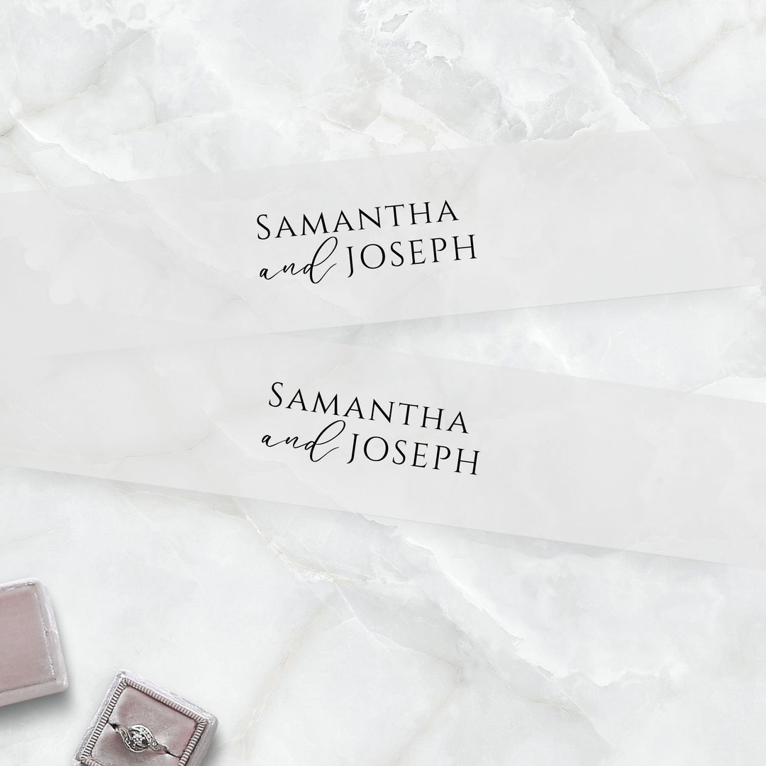 Personalized Vellum Belly Bands for 5 X 7 Invitations, Modern Vellum ...