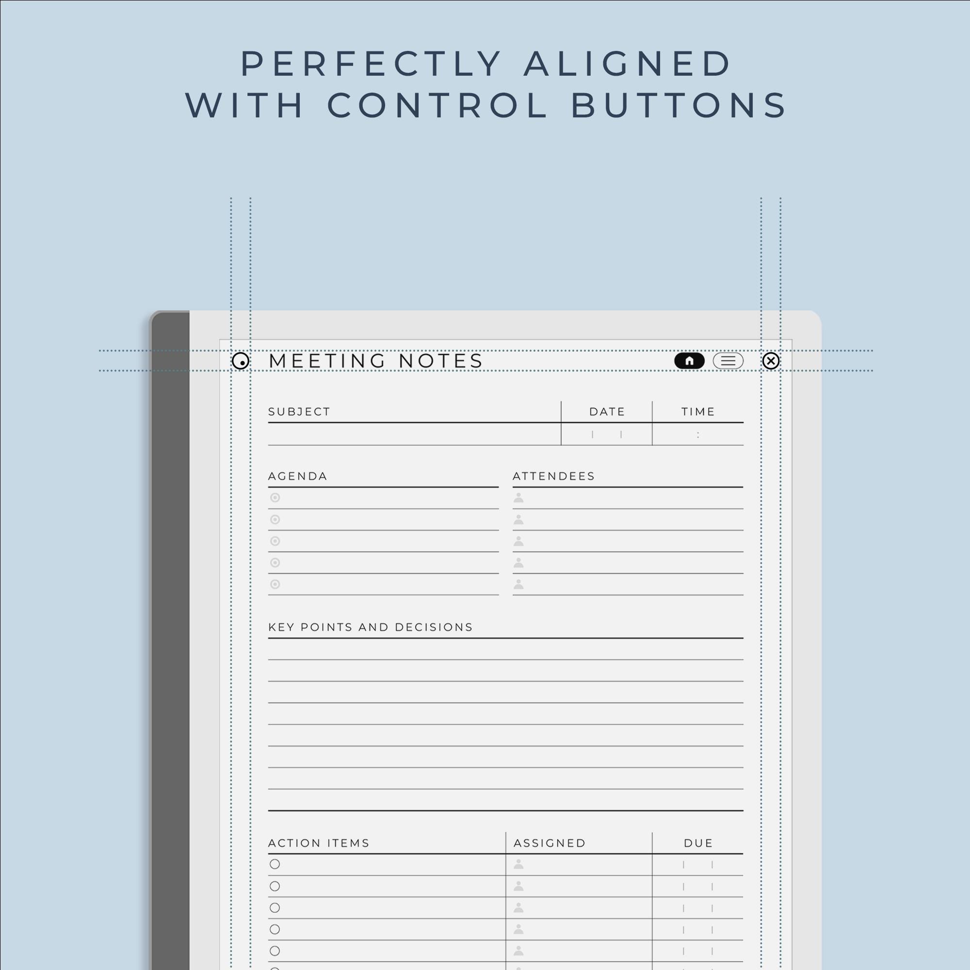 Meeting Notes Template for Remarkable 2, Meeting Agenda, Client Meeting ...