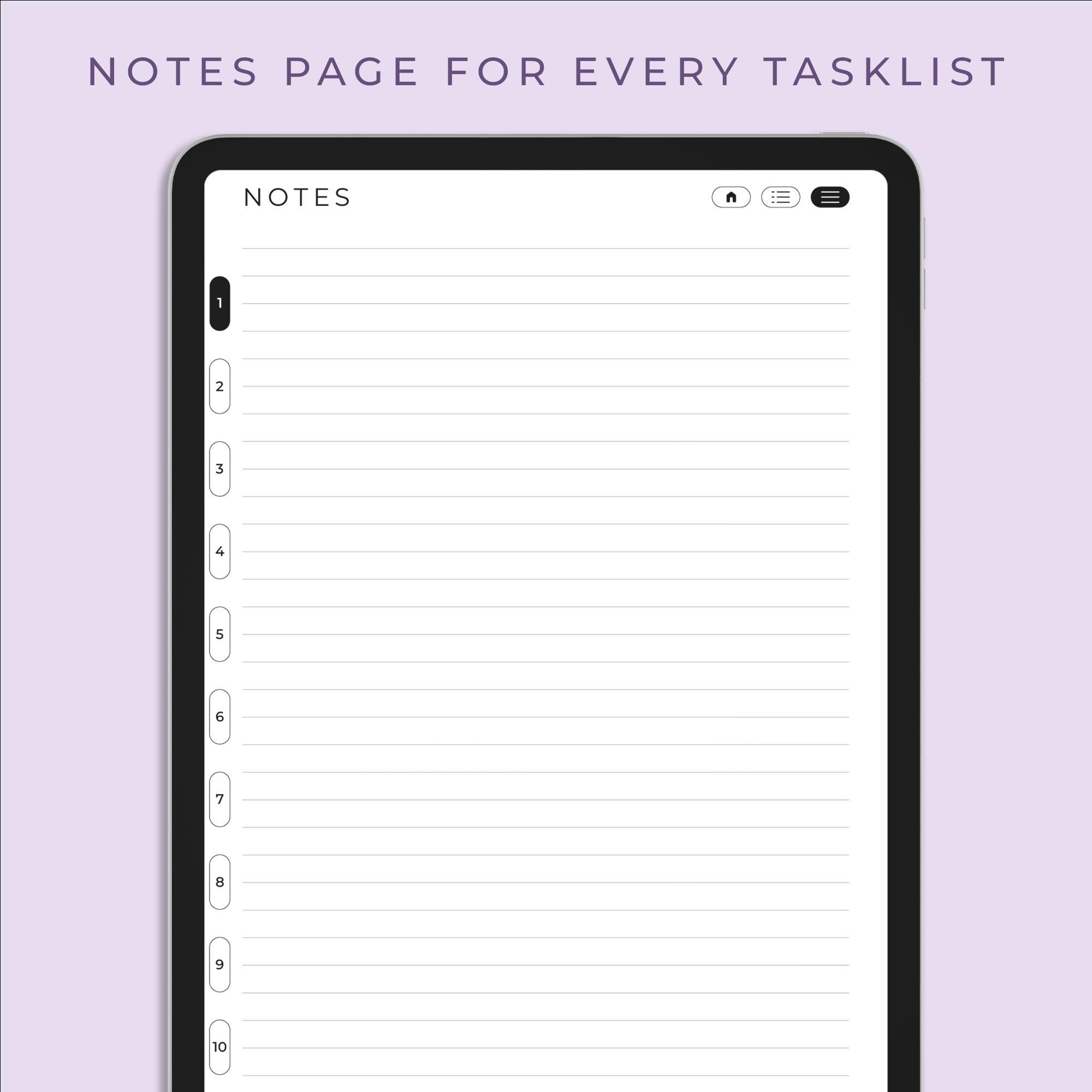 Minimalist To-do List and Task Manager for Goodnotes, Hyperlinked ...