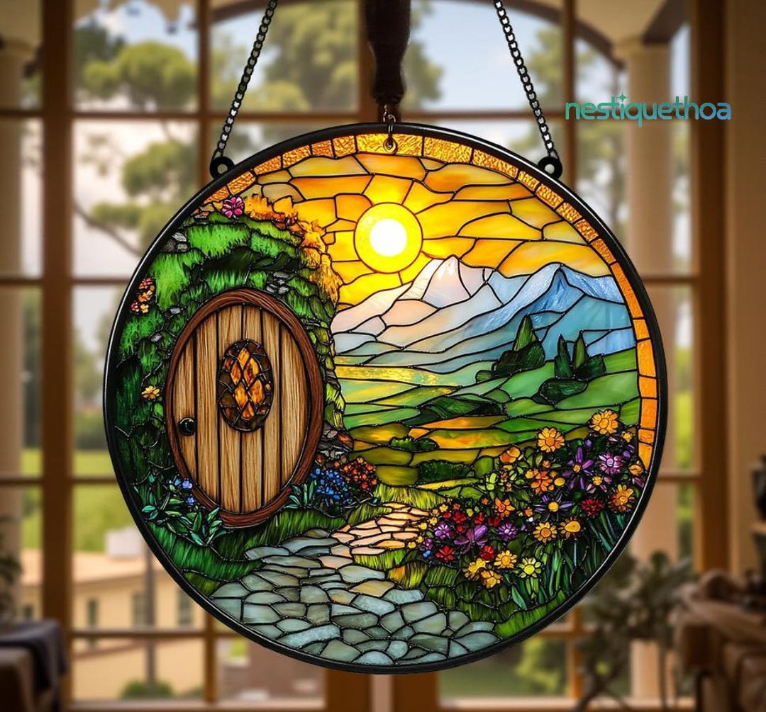 The Shire Acrylic Suncatcher – Hobbit House Window Decor, Fantasy ...