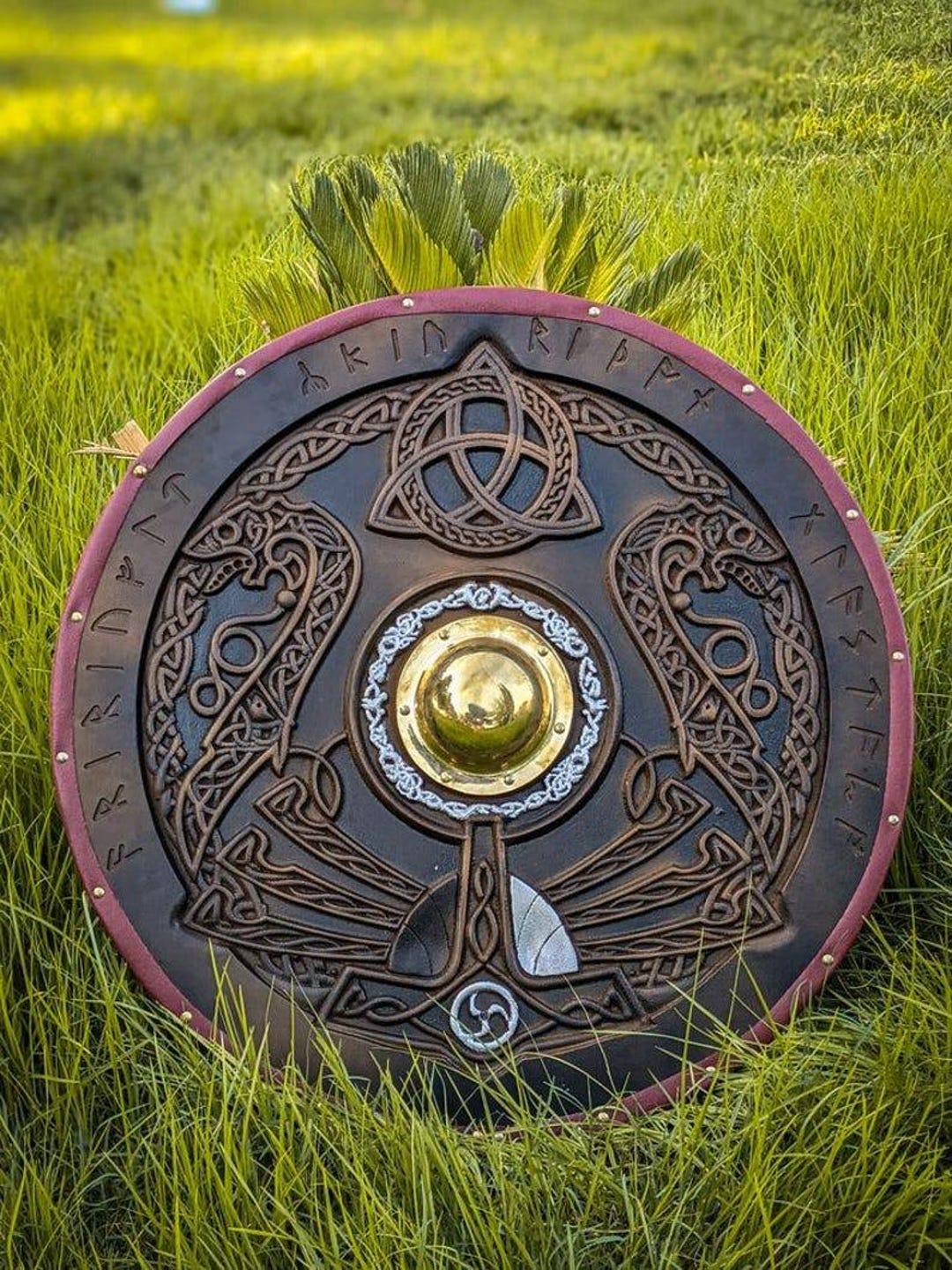 Custom Handmade Viking Battle Shield | Authentic Viking Shield | Gift ...