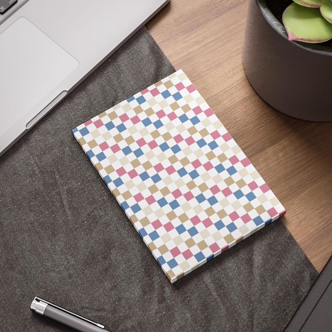Pastel Checkered Post-it® Note Pads, Cute Stationery - Etsy