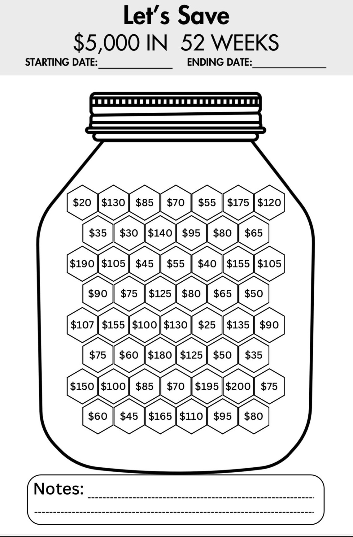 Digital Savings Challenge | Printable Budget Tracker | Money Saving ...
