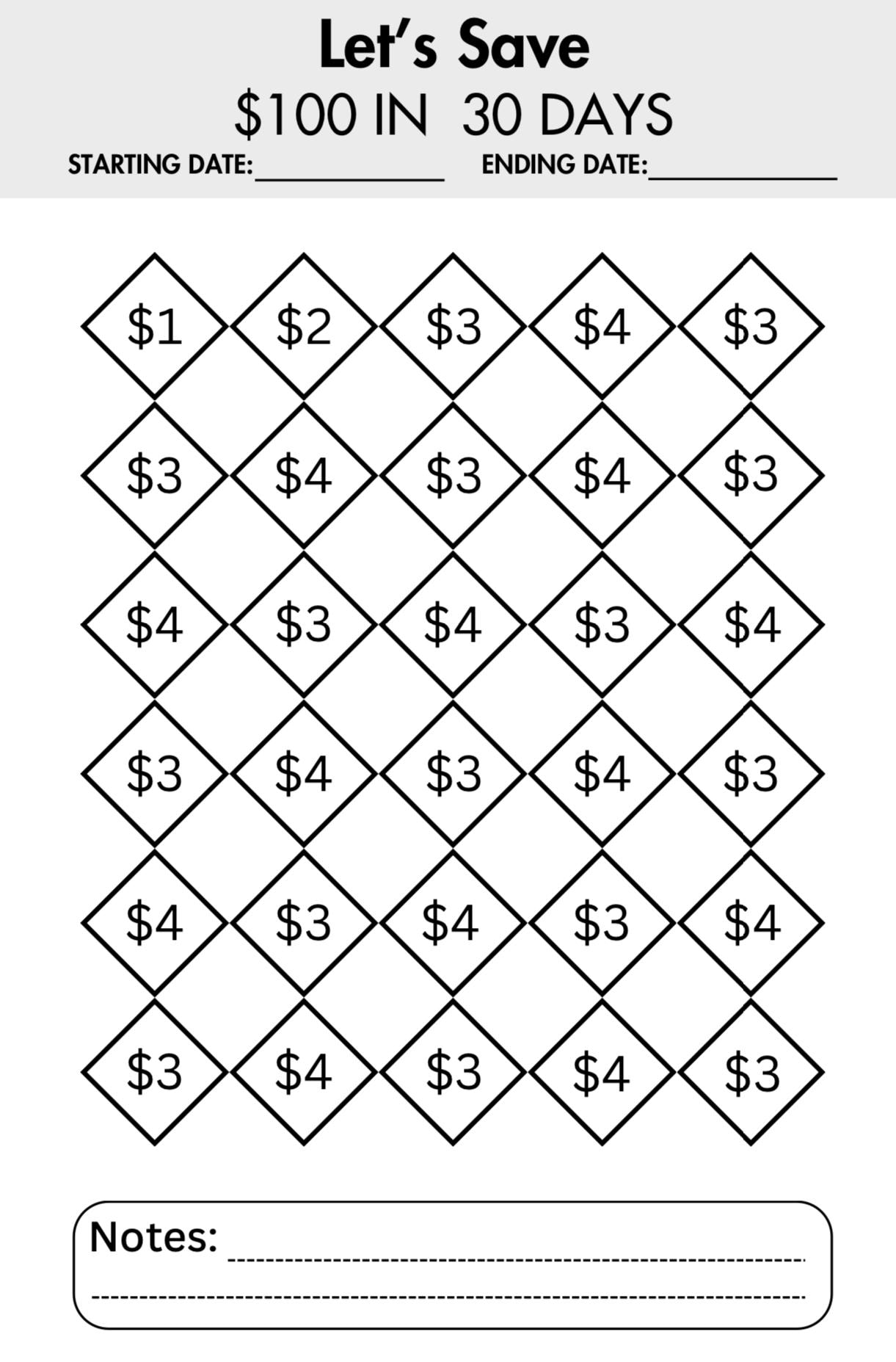 Digital Savings Challenge | Printable Budget Tracker | Money Saving ...